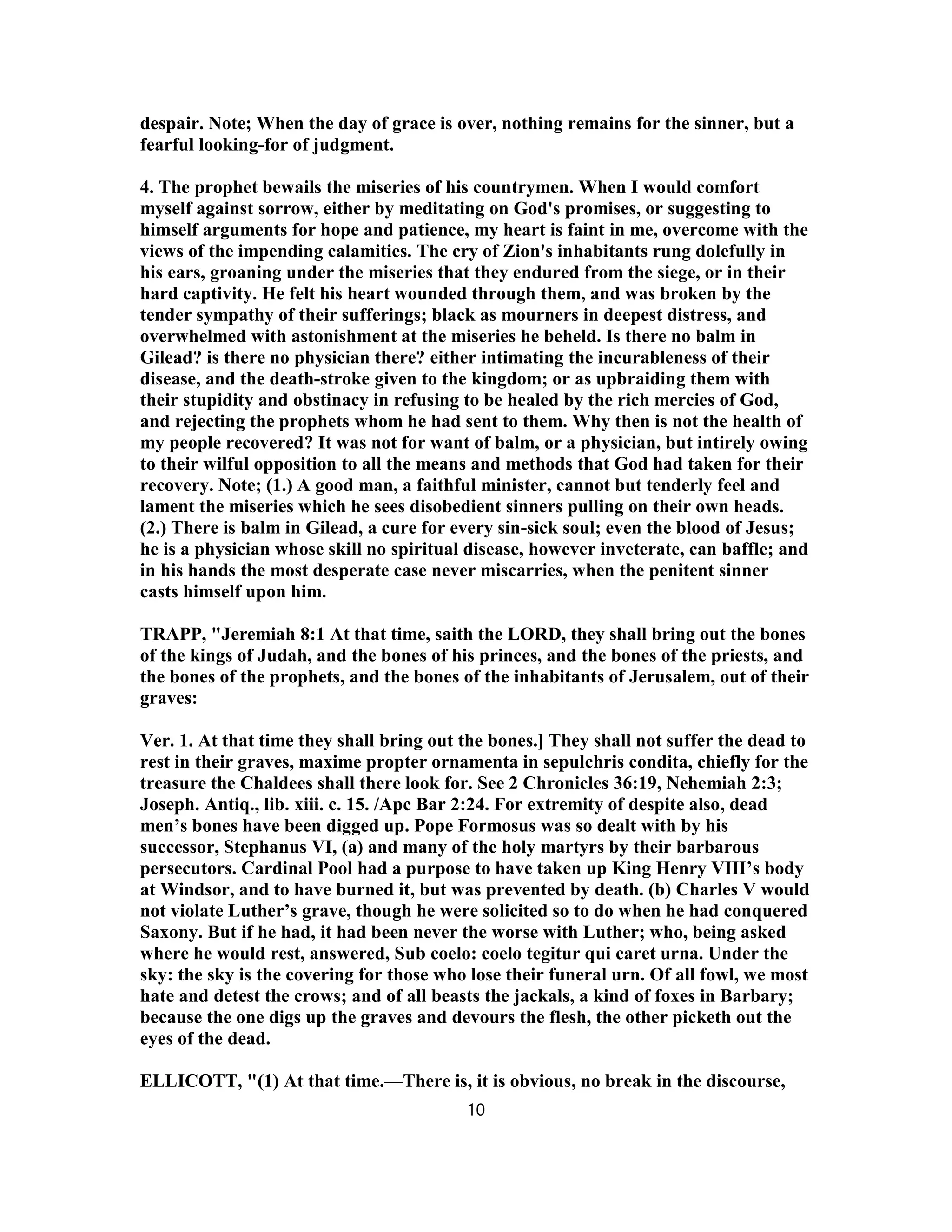 Jeremiah 8 commentary | PDF