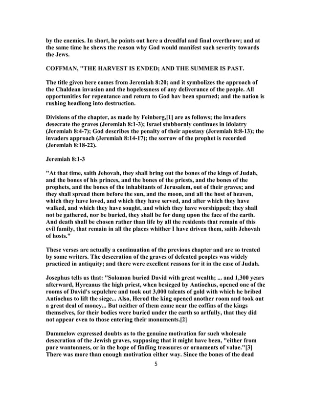Jeremiah 8 commentary | PDF