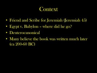 Jeremiah, Baruch, And Lamentations | PPTX
