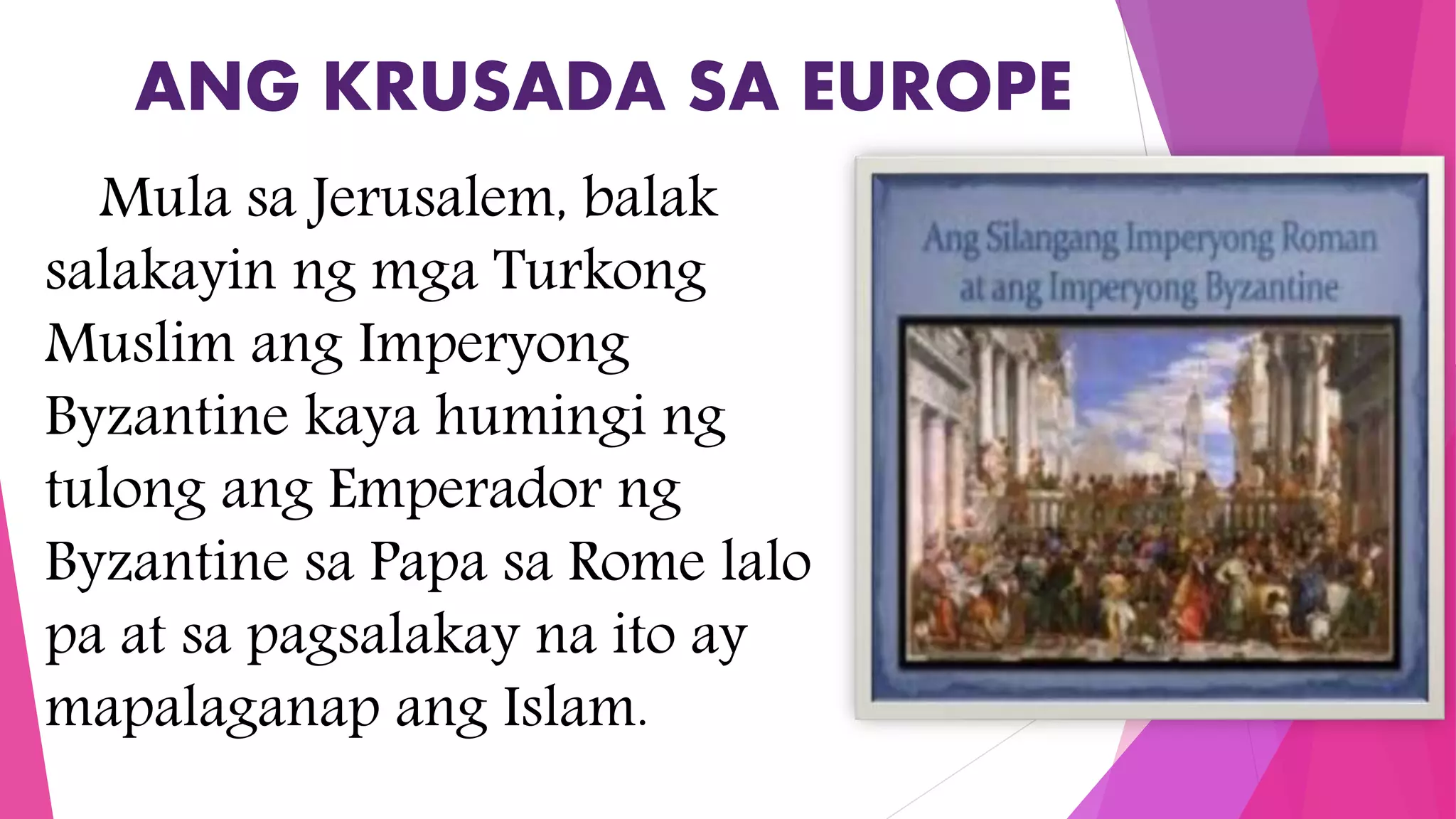 Mga Pangyayaring Nag bibigay-daan Sa pagusbong ng Europe sa Panahong ...
