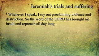Jeremiah weeps for his nation | PPTX | Christianity | Religion ...