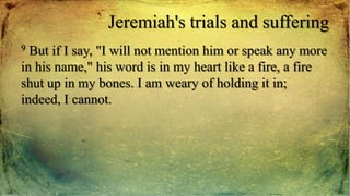 Jeremiah weeps for his nation | PPTX | Christianity | Religion ...