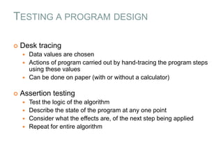 Jeremiah Yancy - Objectives for Software design and testing | PPT
