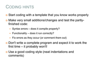 Jeremiah Yancy - Objectives for Software design and testing | PPT