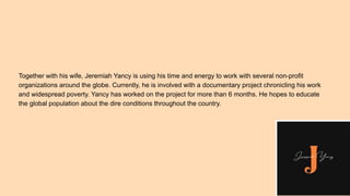 Jeremiah Yancy: A Business Expert and Accomplished Entrepreneur | PPT