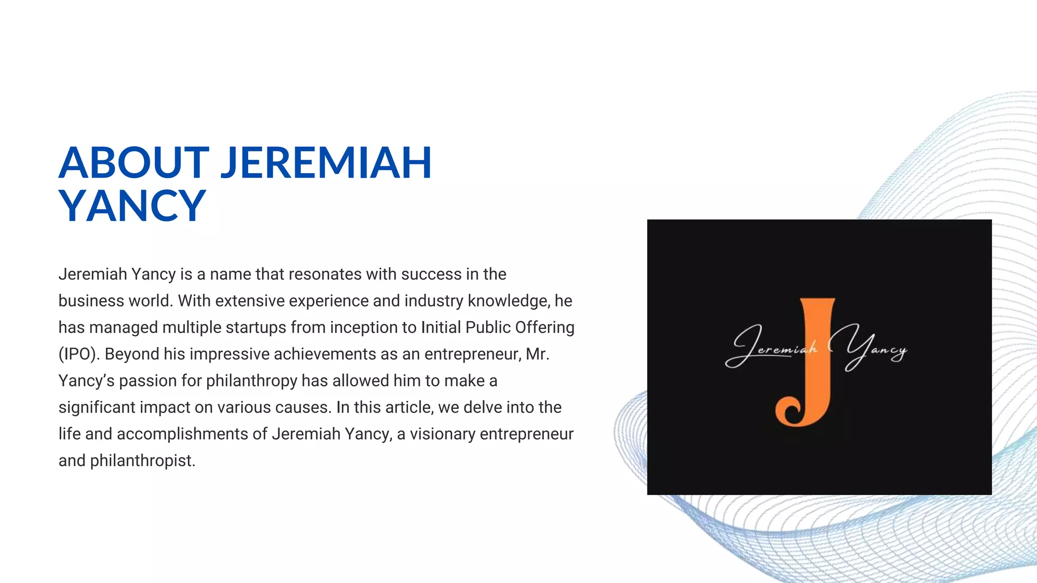 Jeremiah Yancy's Journey from Business to Social Contribution.pptx