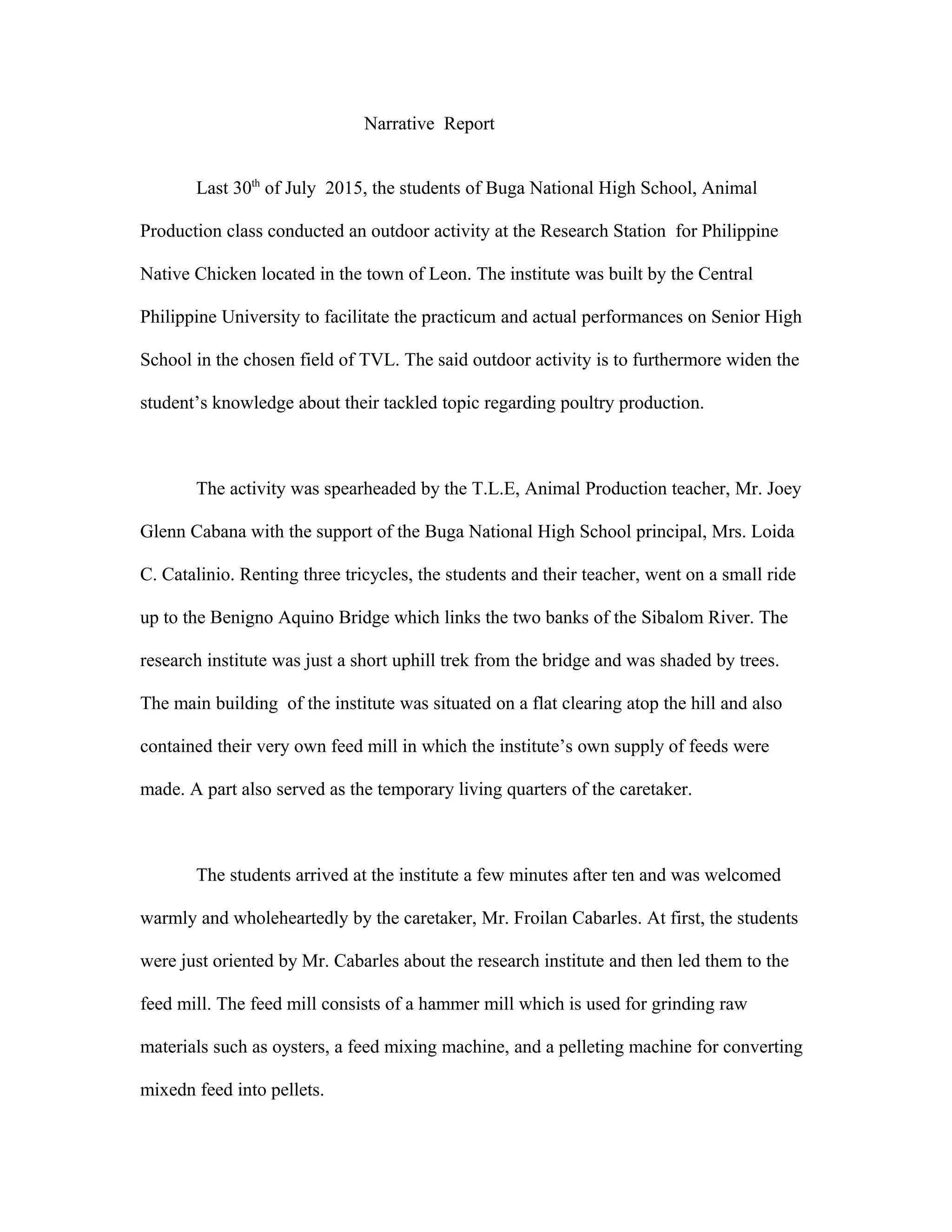 After Activity Report | DOC