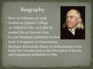 Jeremy bentham | PPT