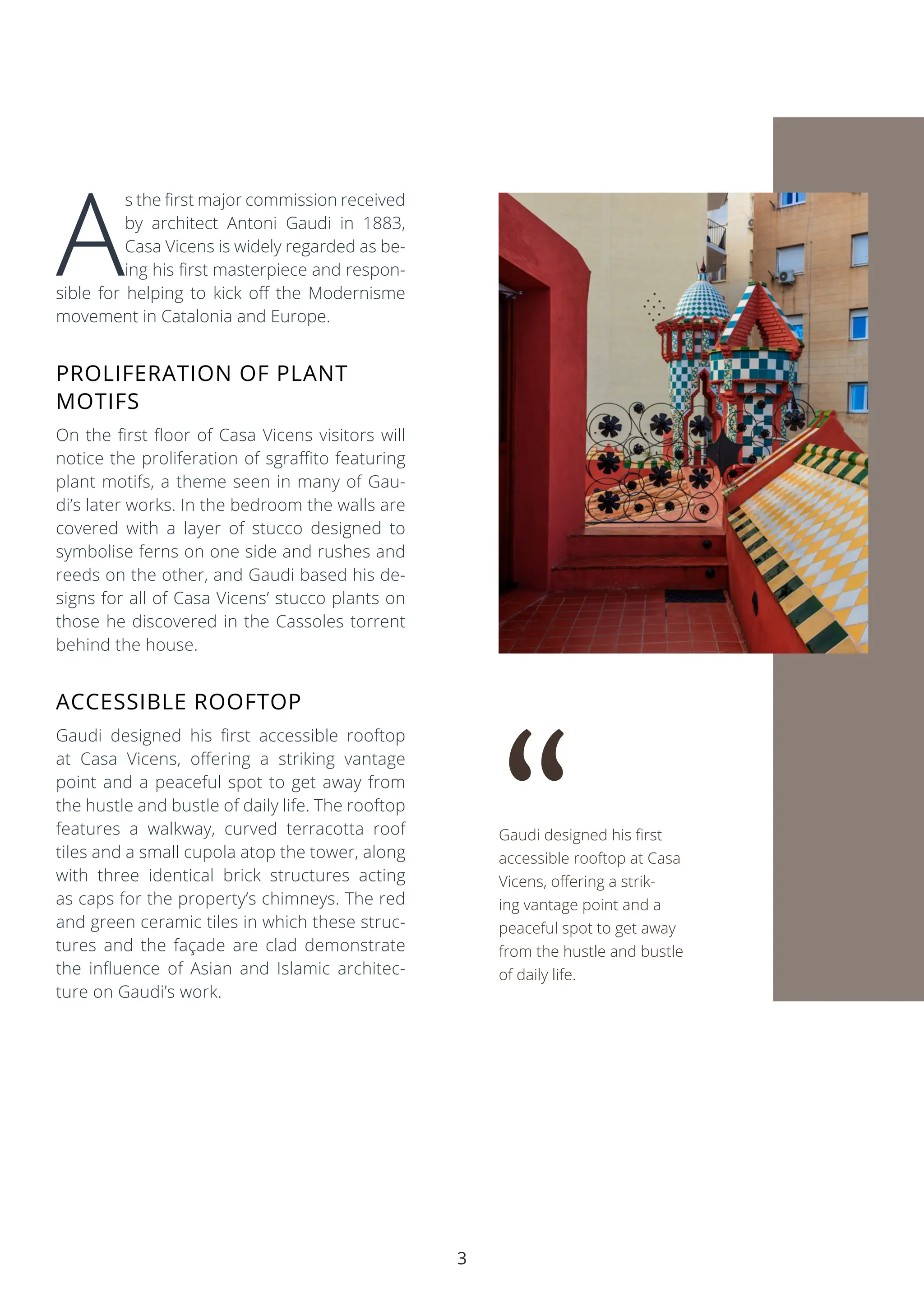 Gaudi’s First Masterpiece: Casa Vicens | PDF
