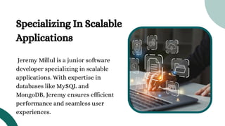 Jeremy Millul - A Junior Software Developer | PDF