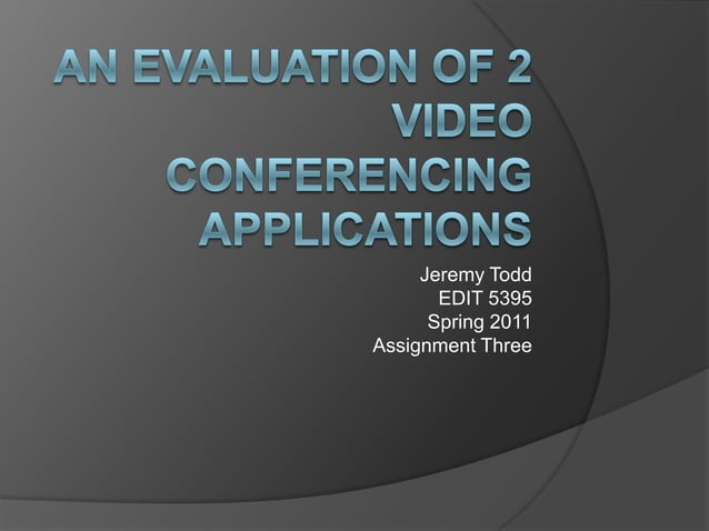 Jeremy todd assignment 3 | PPTX