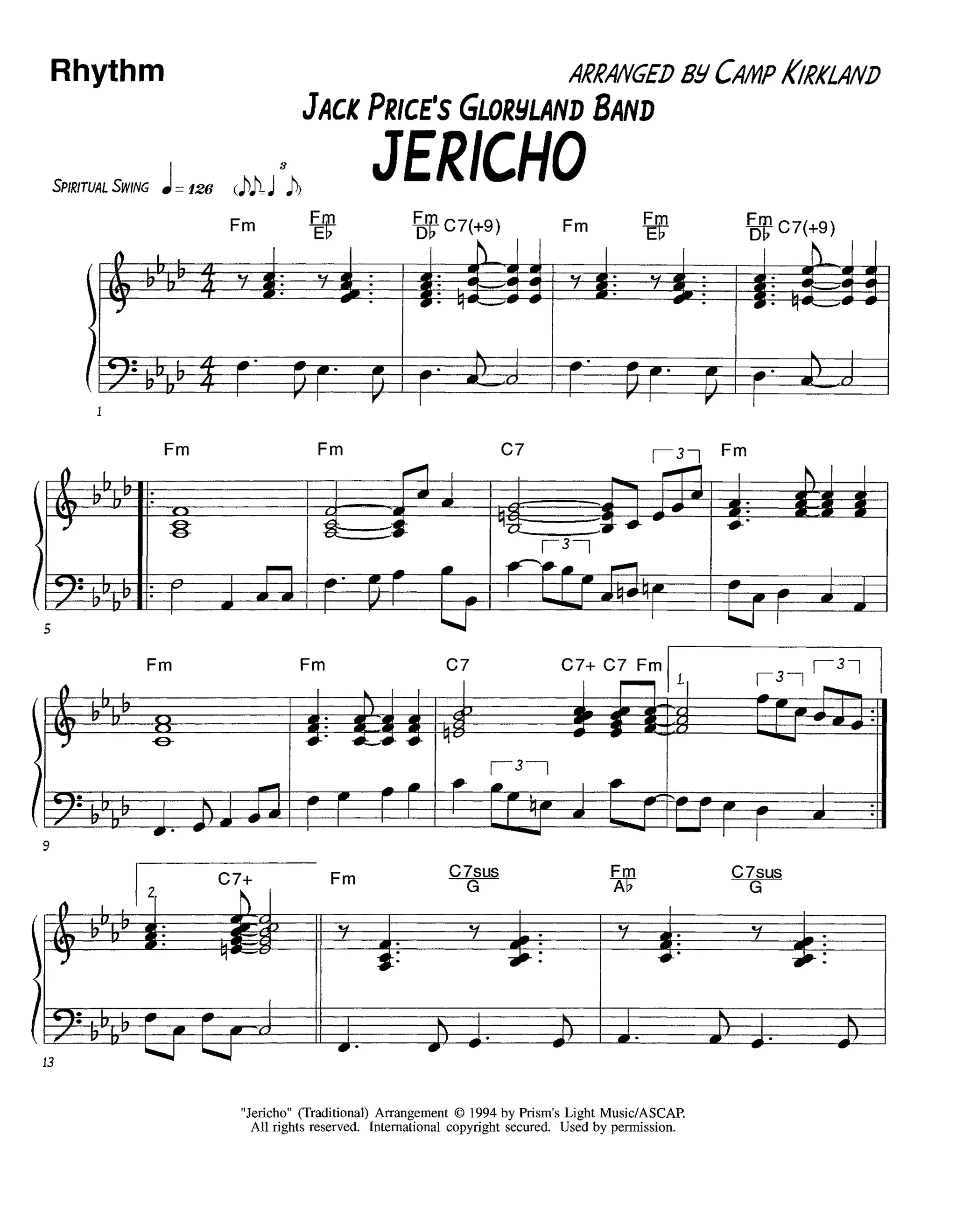 Jericho-Rhythm.pdf partitura base big band | PDF