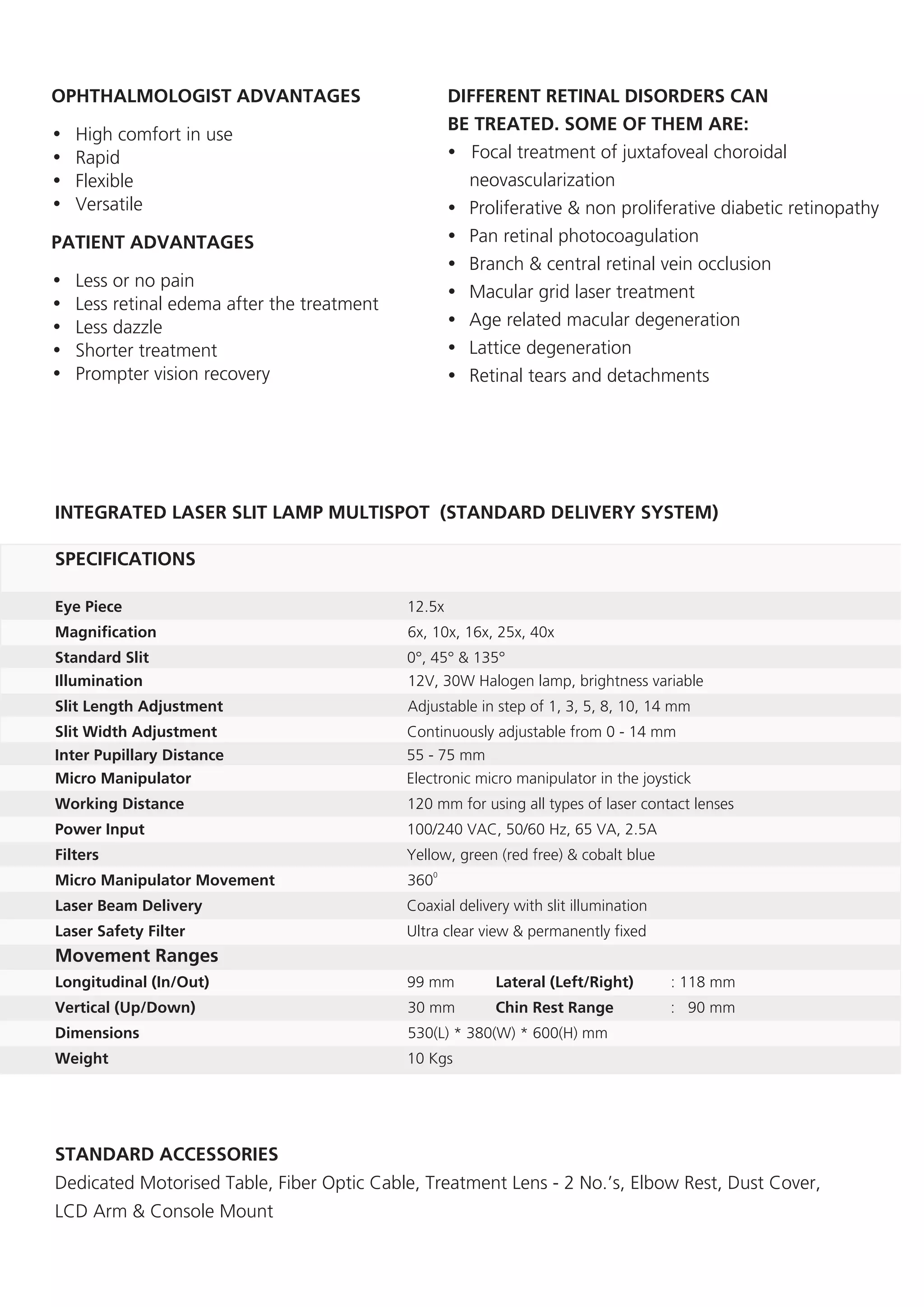 JERICHO OPHTHALMIC MULTISPOT GREEN LASER SYSTEM-532NM | PDF