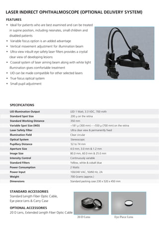 JERICHO OPHTHALMIC MULTISPOT GREEN LASER SYSTEM-532NM | PDF