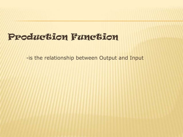 Production Function | PPT
