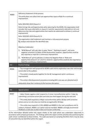 BCMS Audit Report【My Continuous Learning】 | PDF