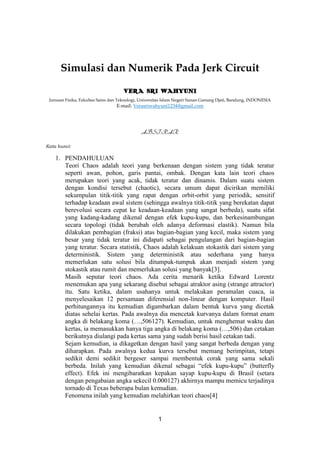 Jerk 2 simulasi dan numerik | PDF