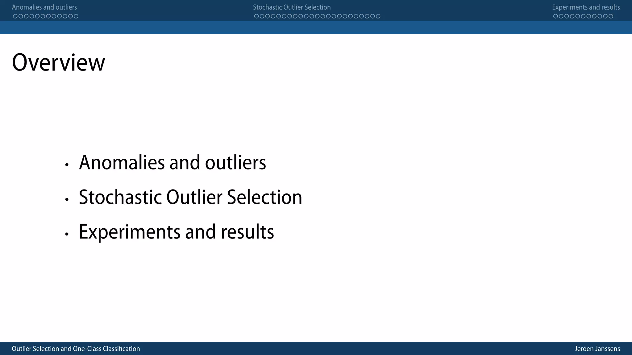 Outlier Selection and One Class Classification by Jeroen Janssens | PDF