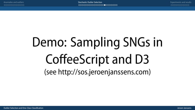 Outlier Selection And One Class Classification By Jeroen Janssens Ppt