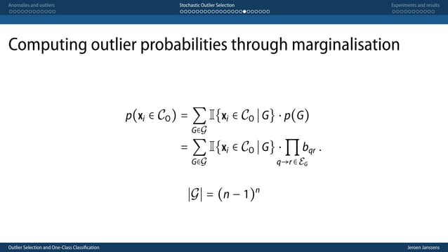 Outlier Selection And One Class Classification By Jeroen Janssens Ppt