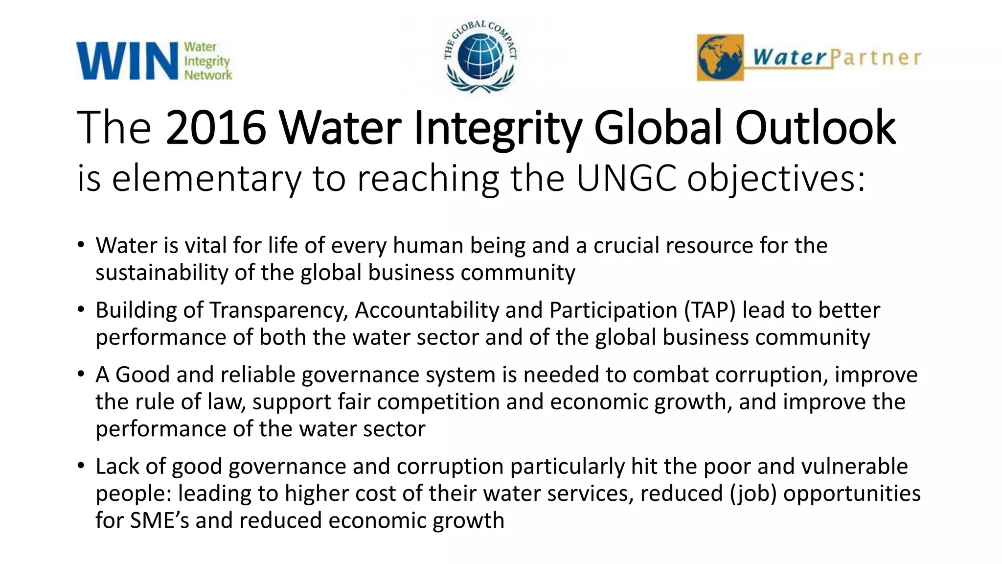 UN-Global Compact : and why the 2016 Water Integrity Global Outlook is ...