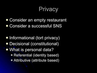 Privacy, Data Protection and SNS | ODP