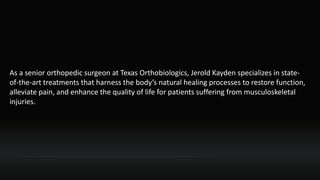 Jerold Kayden - A Skilled Clinician From Boston, MA.pdf