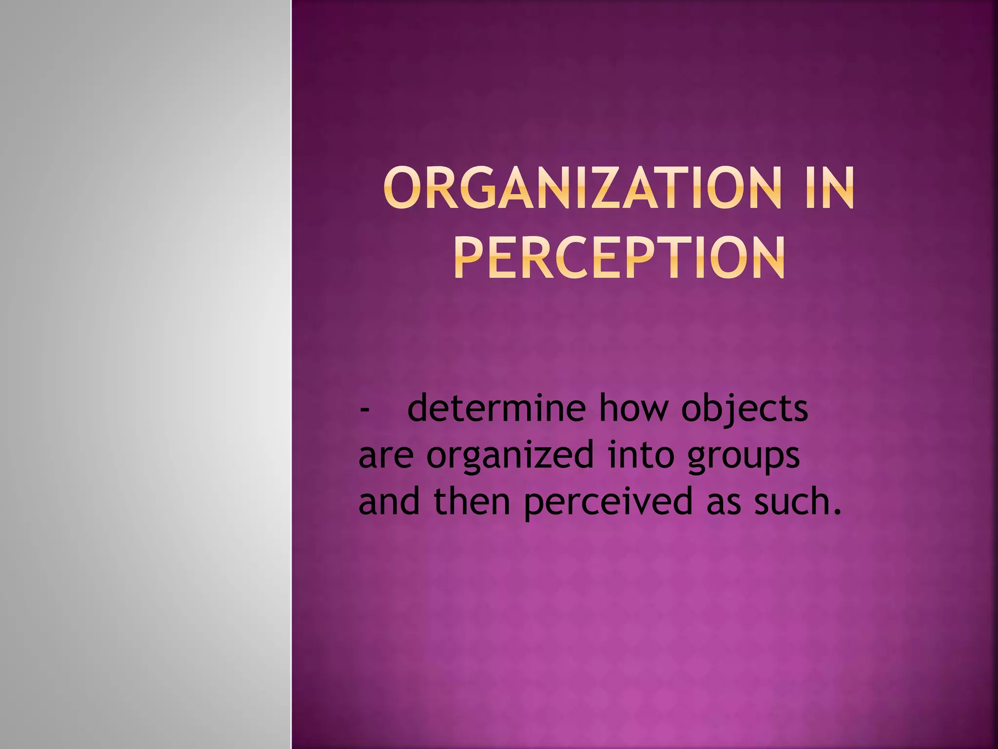 Organization in Perception | PPT