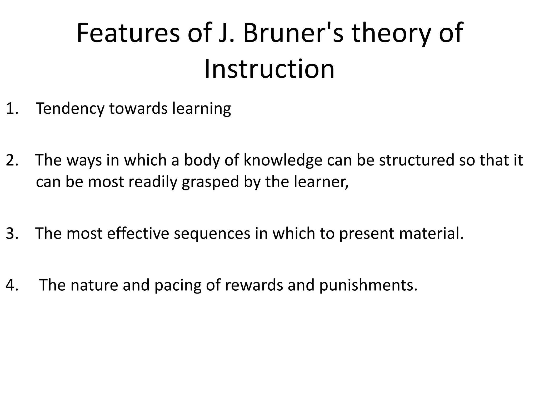 Jerome bruner learning theory | PPTX