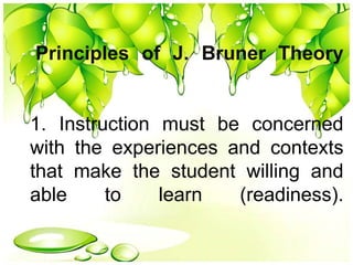 Jerome bruner’s theory of learning | PPTX