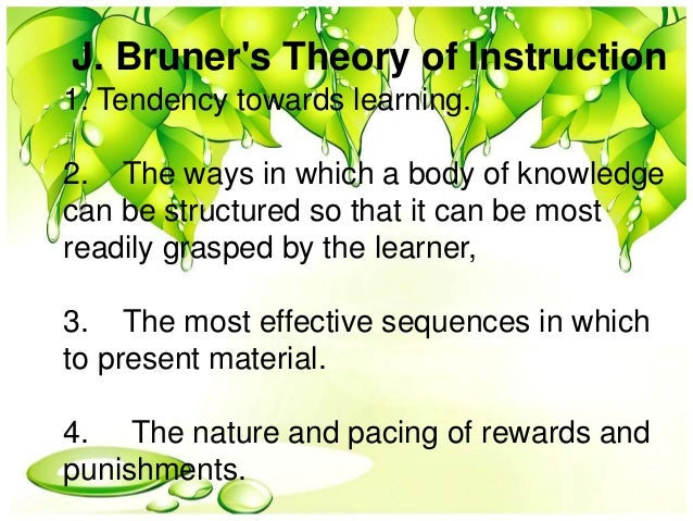 Jerome bruner’s theory of learning