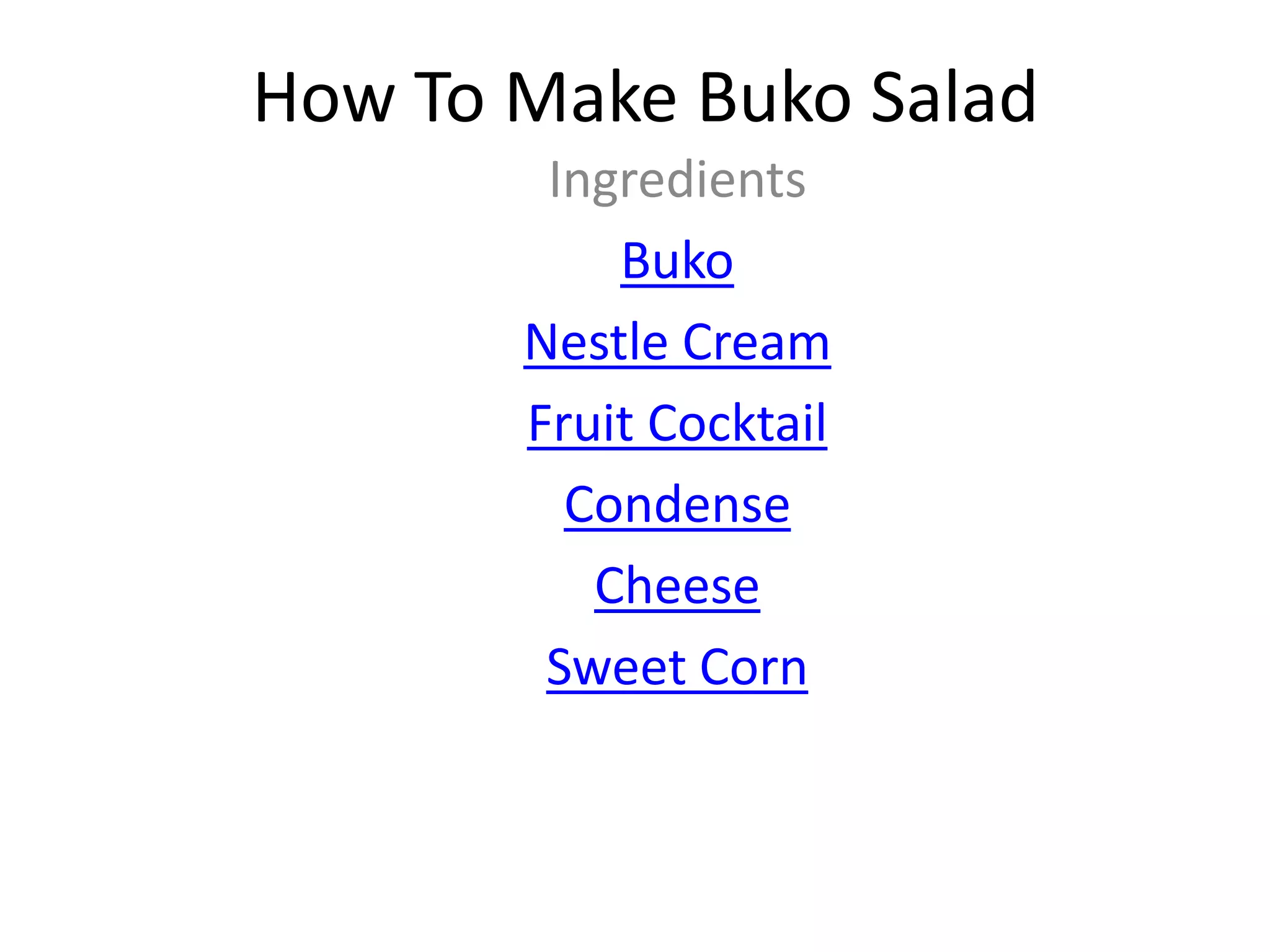 Jerome tala oc buko salad | PPTX