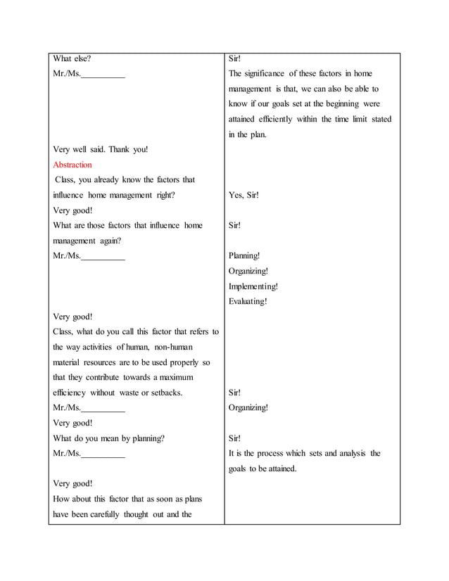 4a's lesson plan | PDF