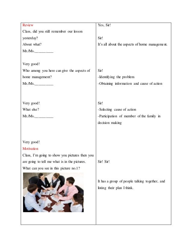 4a's lesson plan