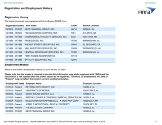 Jerry DeWayne McCutchen Sr. - FINRA BrokerCheck Report | PPT