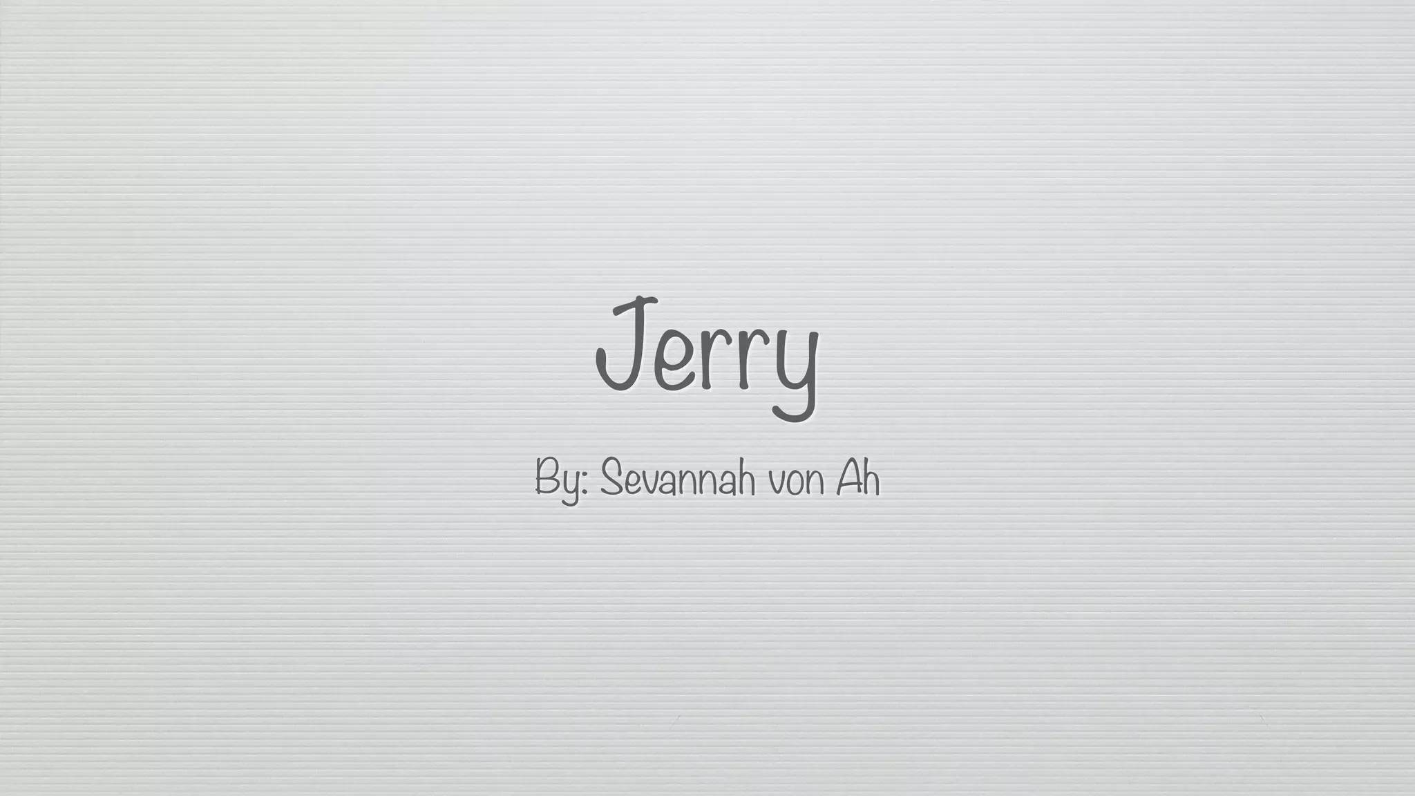 Jerry character pdf | PPT