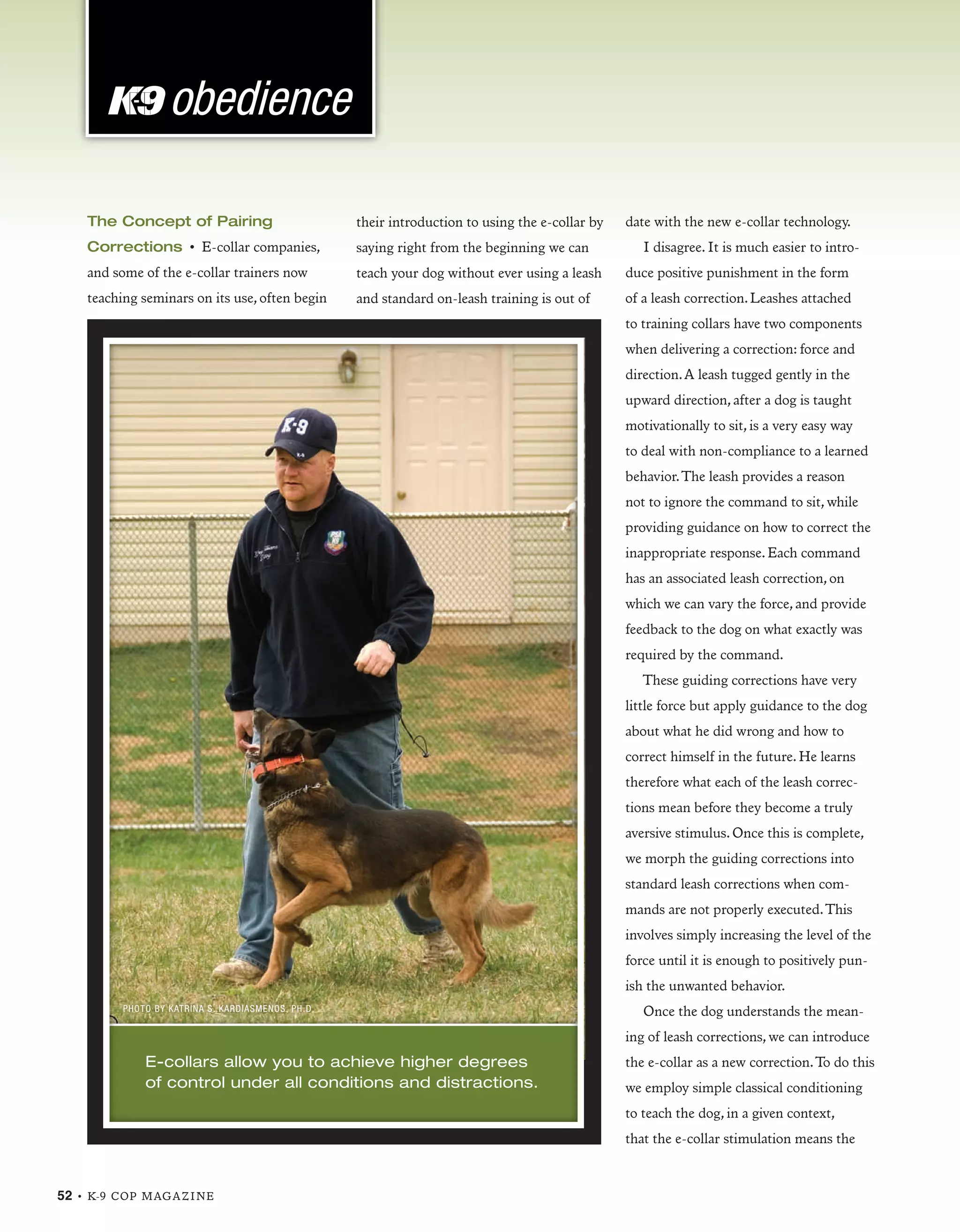 Basic E-Collar Training for Police K9 | PDF