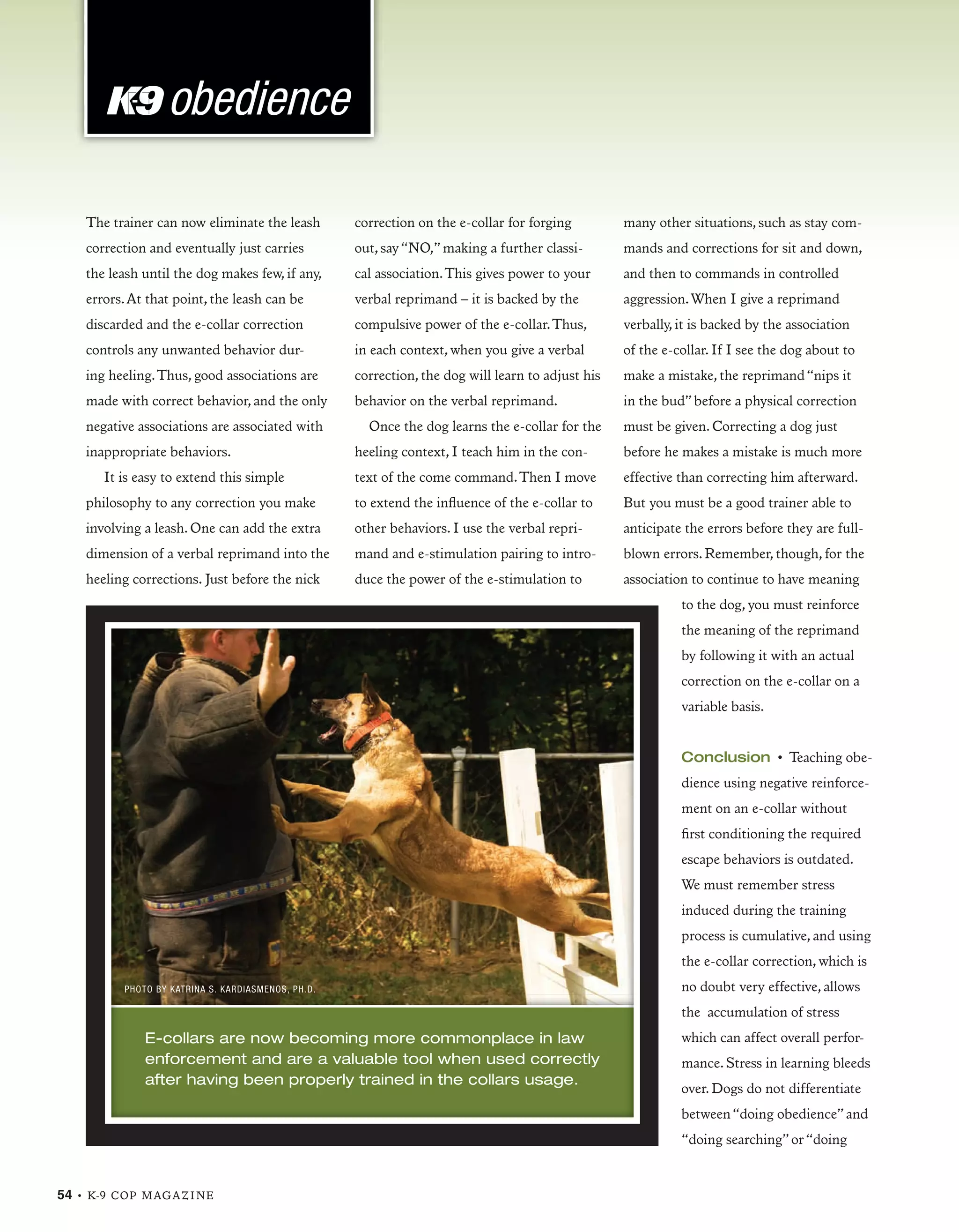 Basic E-Collar Training for Police K9 | PDF