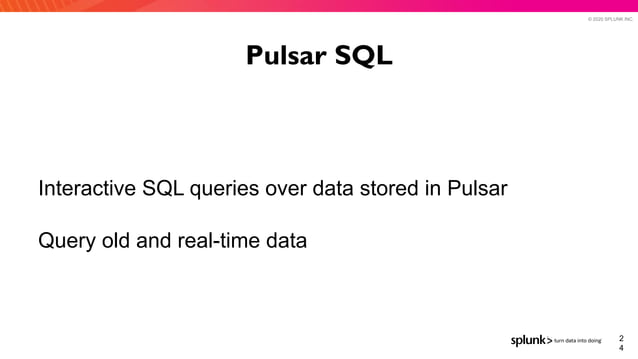 Interactive Querying Of Streams Using Apache Pulsarjerry Peng Ppt
