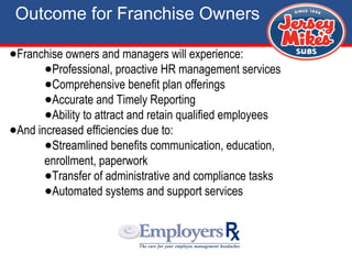 PEO for Franchises - Jersey Mike's example | PPT