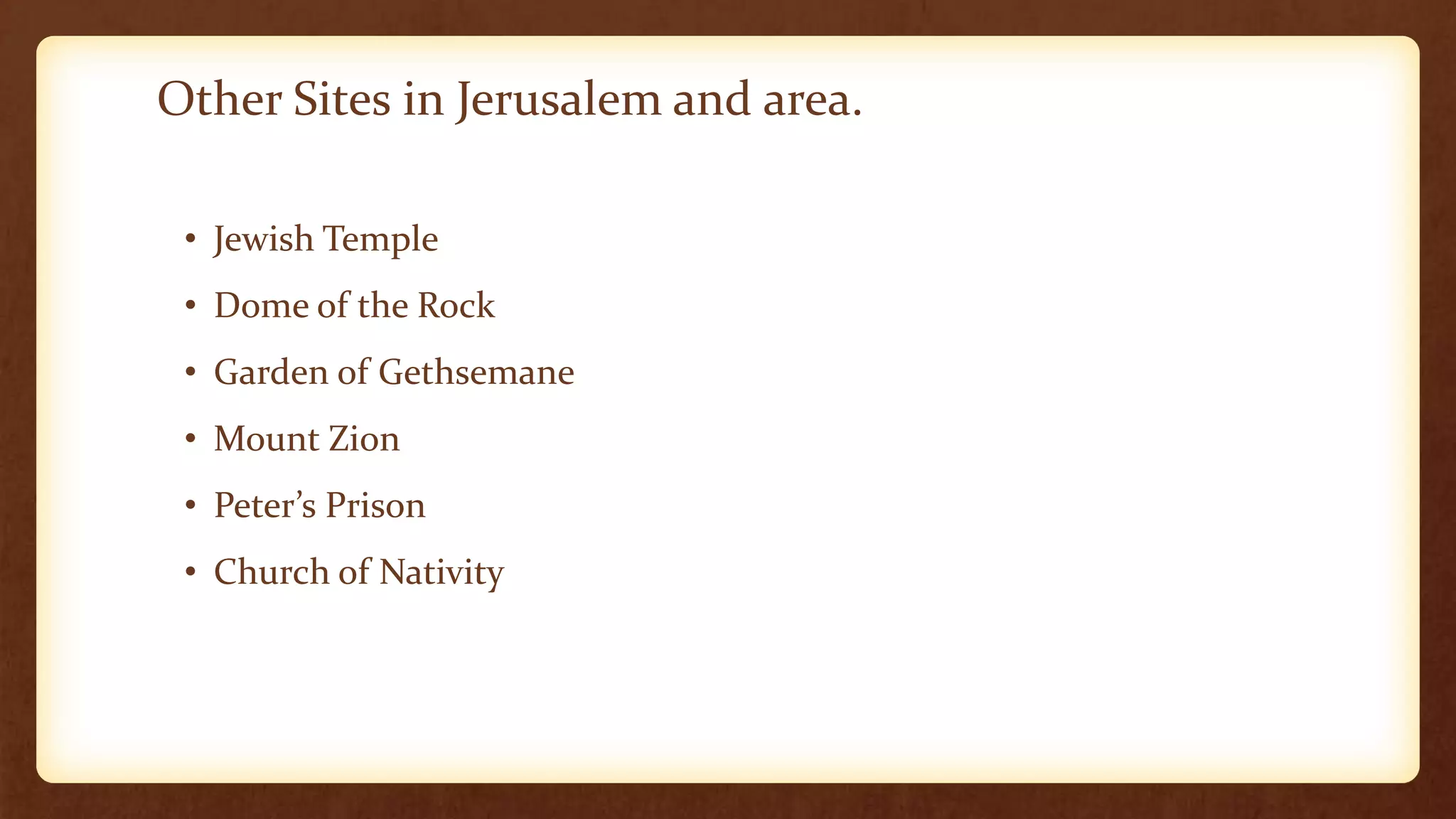 Jerusalem pilgrimage | PPTX | Christianity | Religion & Spirituality