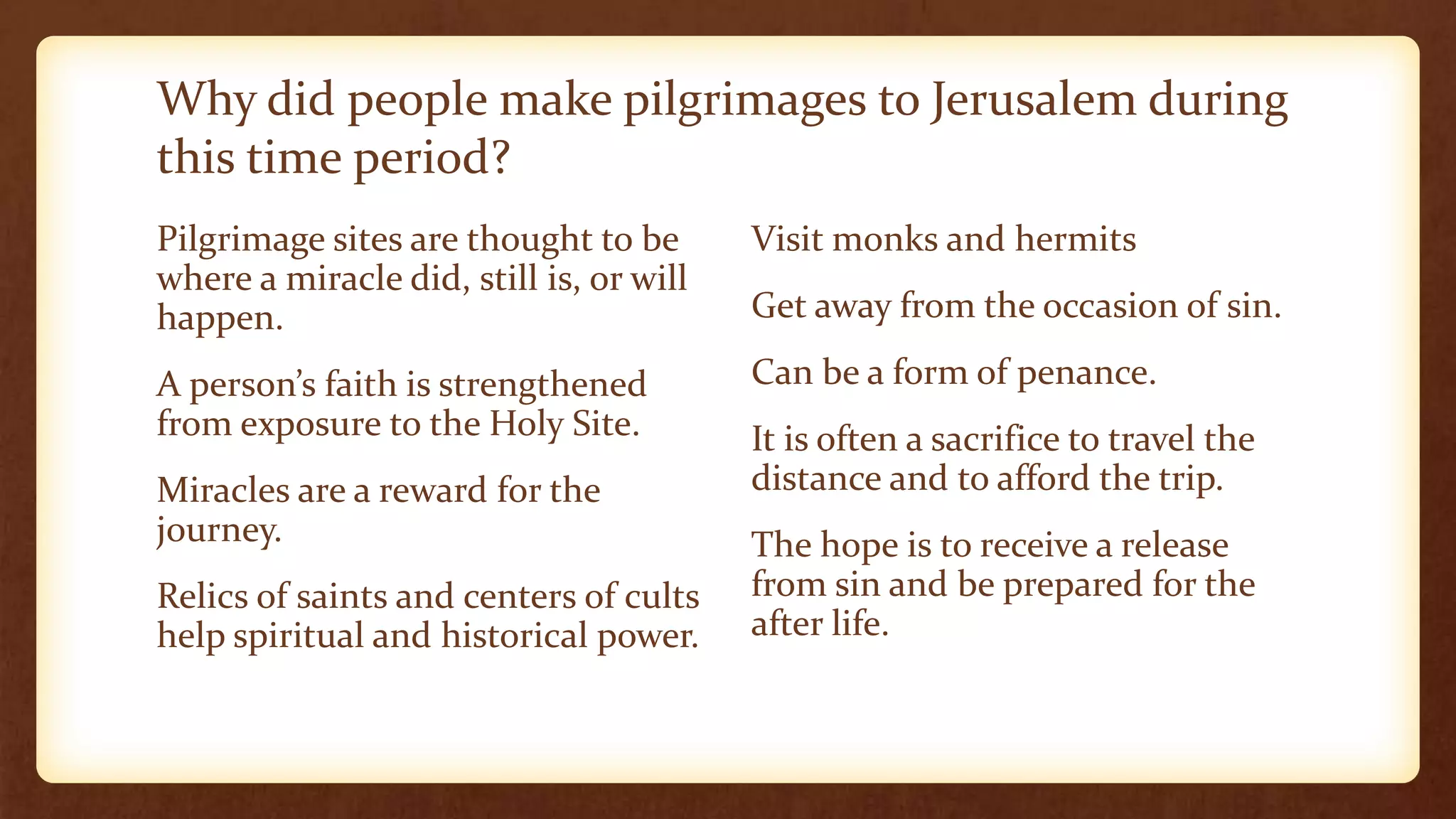 Jerusalem pilgrimage | PPTX | Christianity | Religion & Spirituality