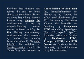 Inona ny "Planin'ny Famonjena"? | PPT