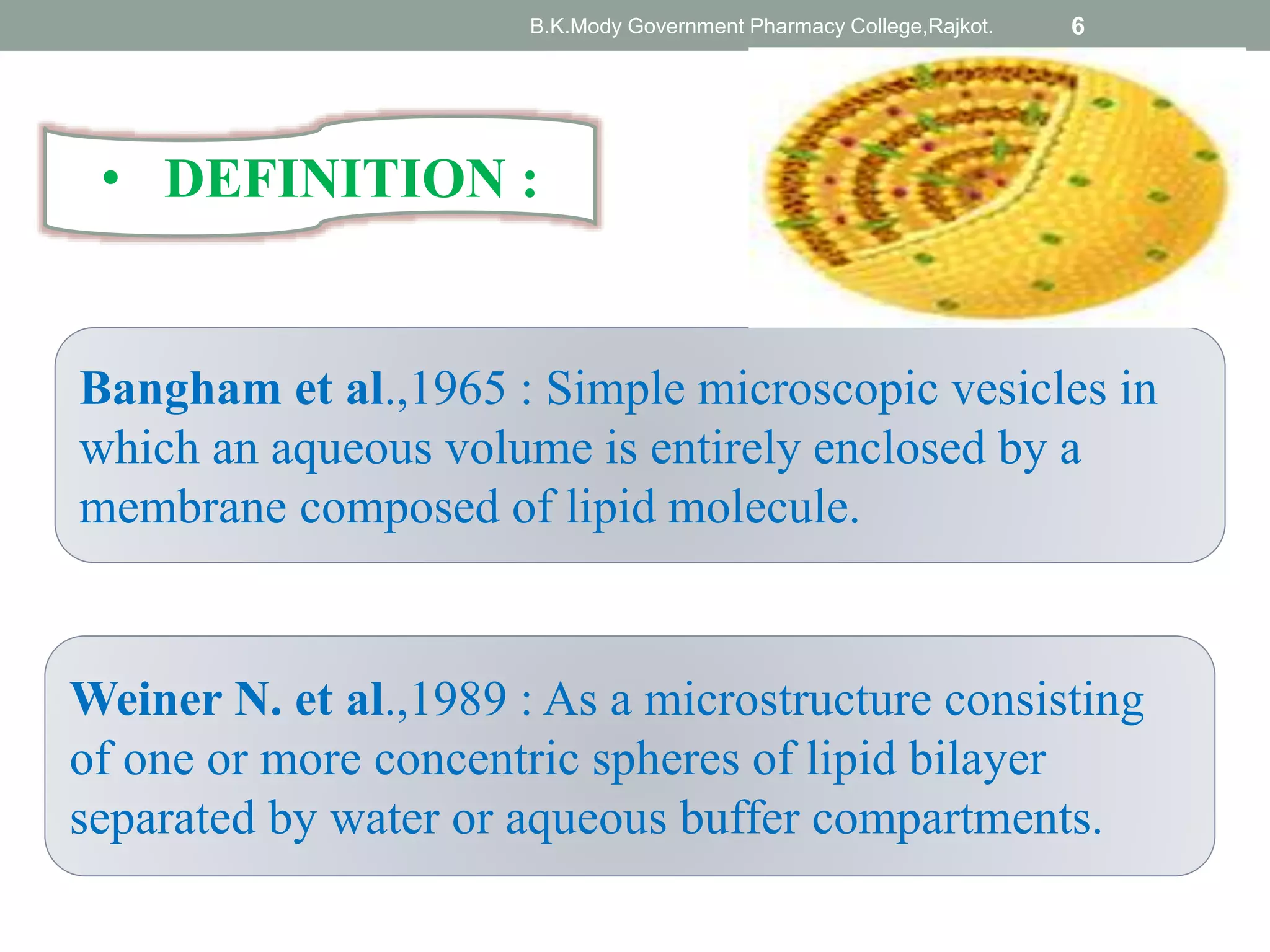 Vesicular drug delivery system | PPTX