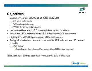 zOS Mainframe JES2-JES3 JCL-JECL Differences | PDF