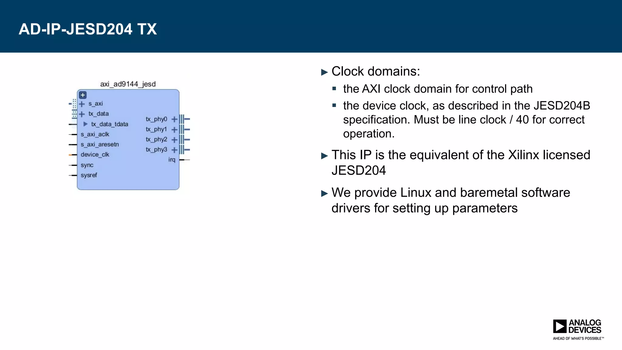 AD-IP-JESD204 JESD204B Interface Framework | PDF