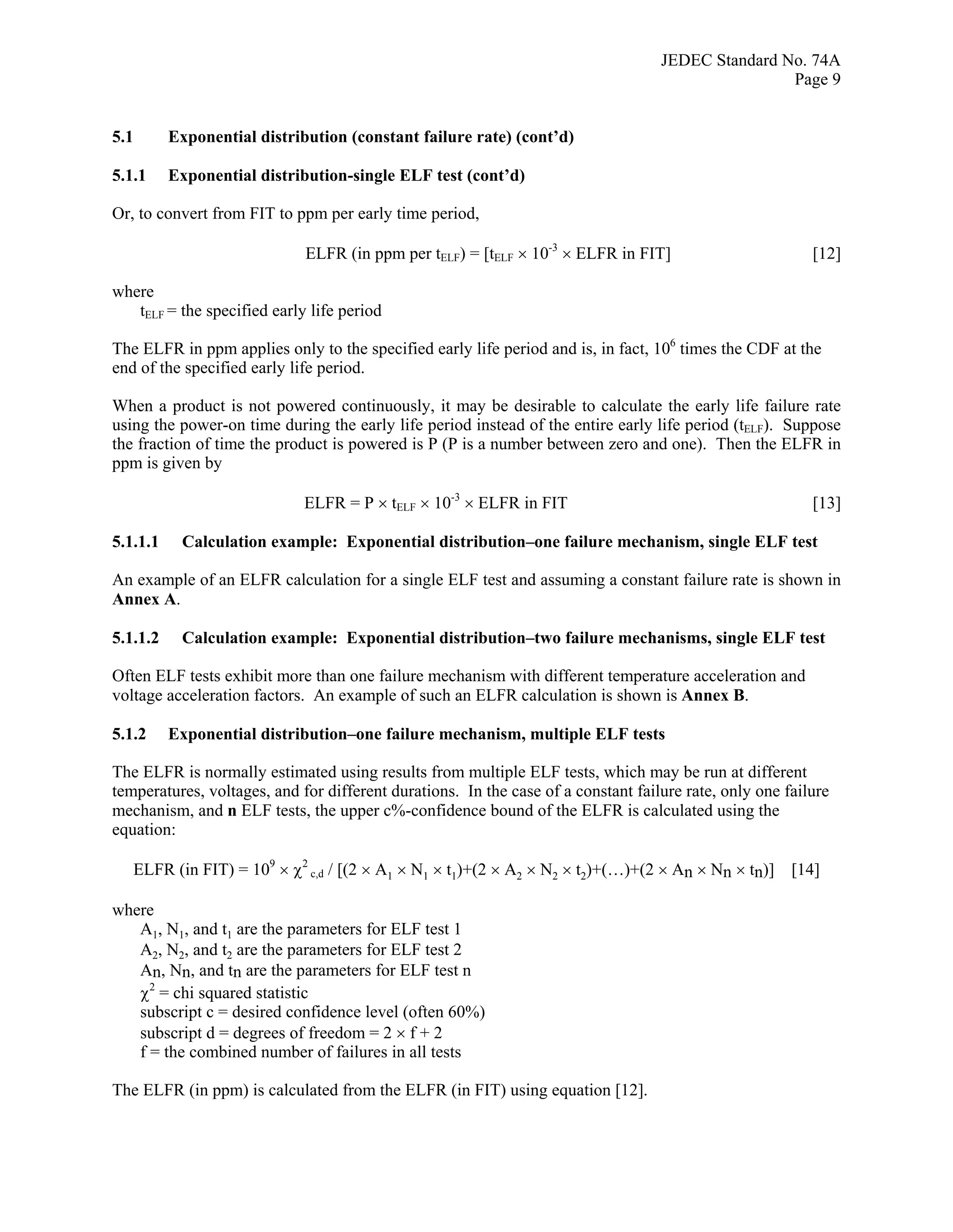 Early Life Failure Rate Calculation Procedure for Semiconductor ...
