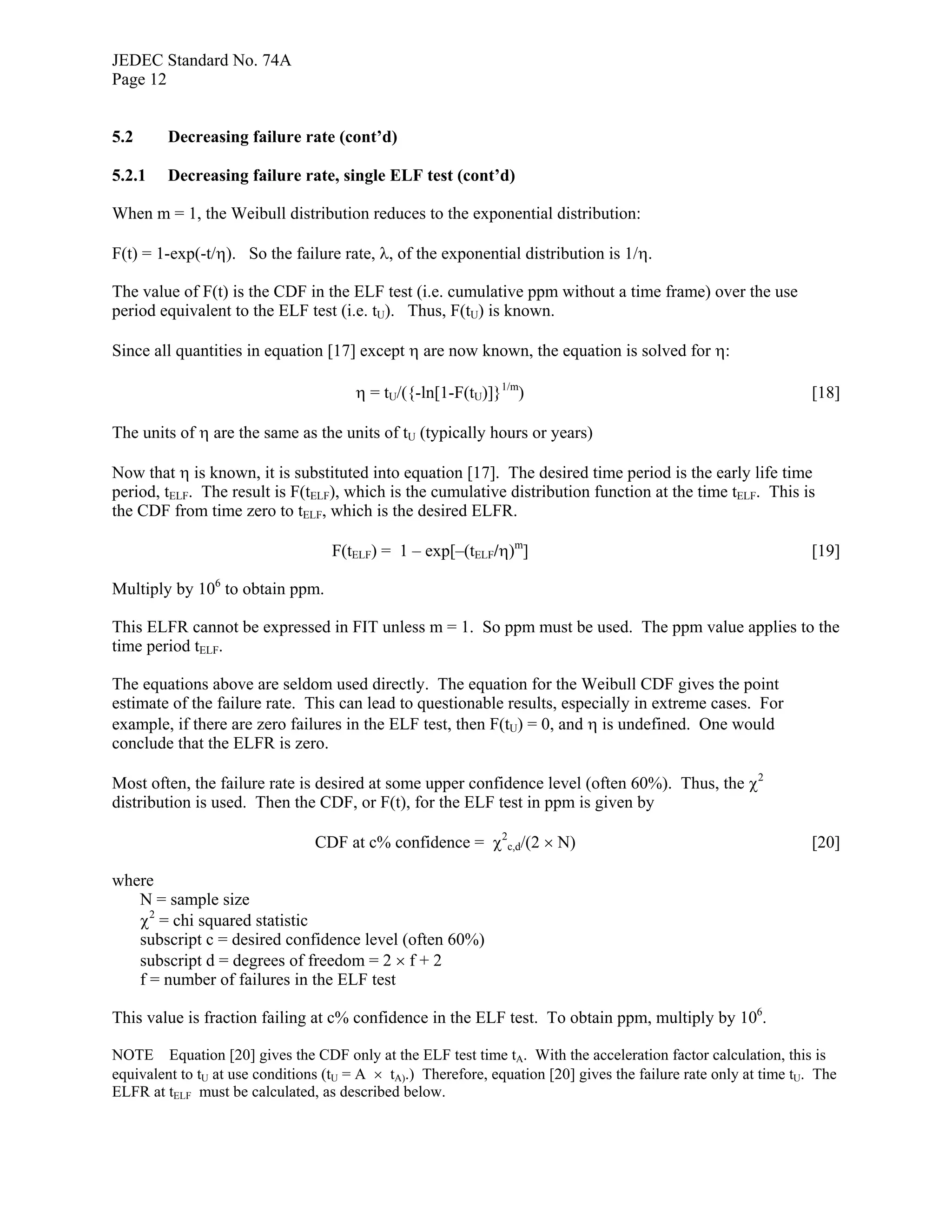 Early Life Failure Rate Calculation Procedure for Semiconductor Components | PDF