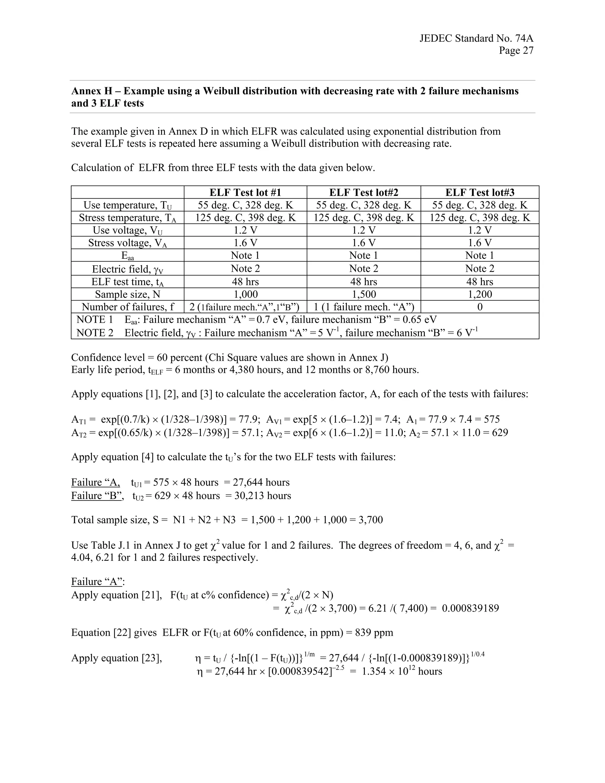 Early Life Failure Rate Calculation Procedure for Semiconductor Components | PDF