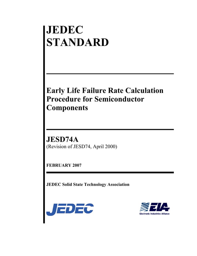 Early Life Failure Rate Calculation Procedure for Semiconductor ...